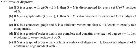 Solved Prove Or Disprove A If G Is A Graph With Chegg