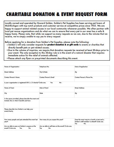 10 Charitable Donation Form Examples To Download