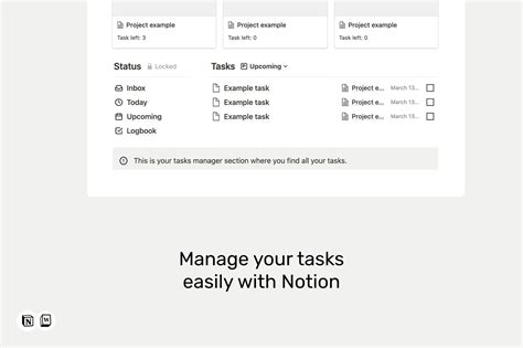 Notion Task Manager Notion Template Notion Dashboard Notion Planner All In One Notion