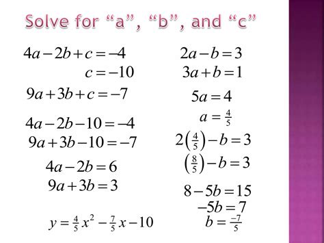 4 10 Write Quadratic Models PPT