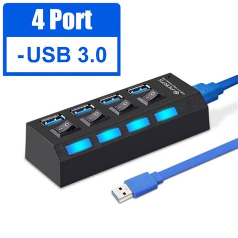 Usb 3 0 Hub Usb Hub 3 0 Multi Usb Splitter 3 Hab Use Power Adapter 4 7 Port Multiple Expander 2