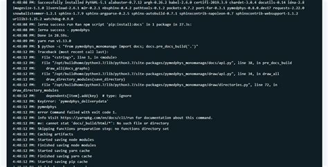 Error In Docs Build Didn T Cause Pipeline Error Issue Pymedphys Pymedphys GitHub