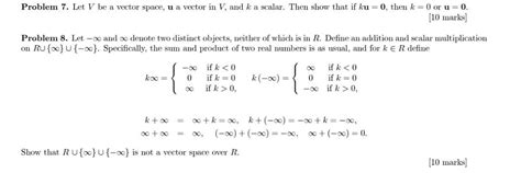 solved problem 7 ﻿let v ﻿be a vector space u ﻿a vector in