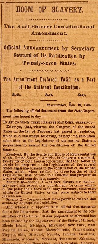 Slavery Abolished Amendment