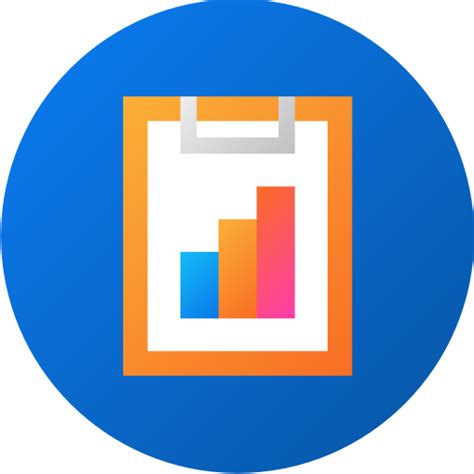 Analytics Flat Circular Gradient Icon