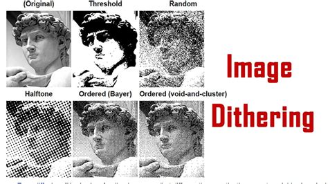 شرح Image Dithering Ordered And Error Diffusion And Threshold And Floyed Stienberg Youtube
