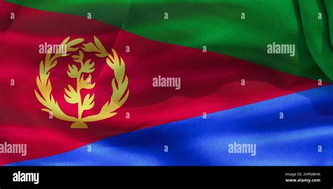 Eritrea Flag Realistic Waving Fabric Flag Stock Photo Alamy