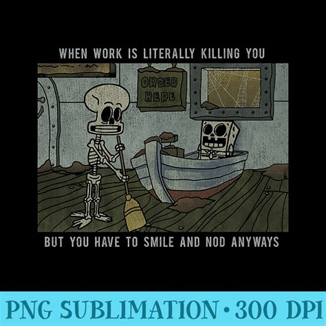 Spongebob Squarepants Skeleton Meme Poster Premium High Qu Inspire Uplift