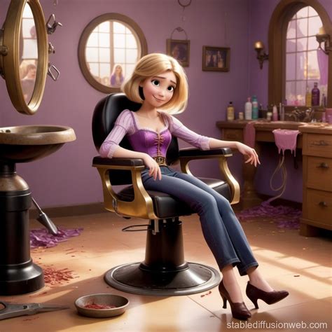Tangled Rapunzel Hair Cut Off