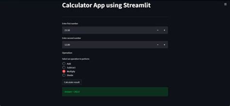 Calculator App Using Streamlit Easy Step By Step Method Askpython
