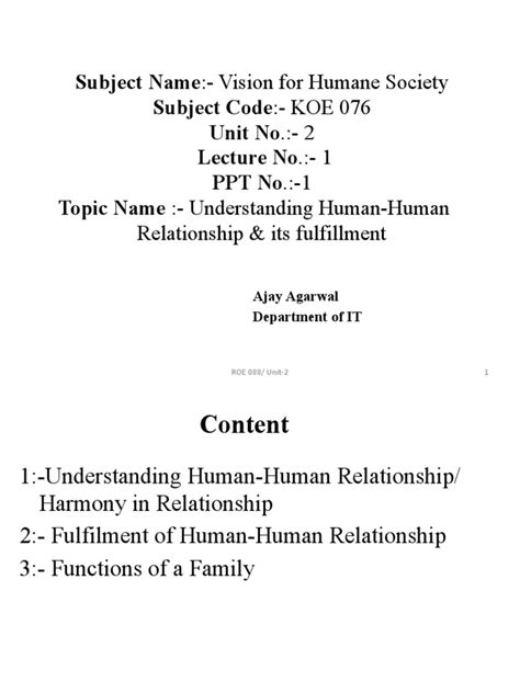 Understanding H H Relationship Pdf Behavioural Sciences Applied