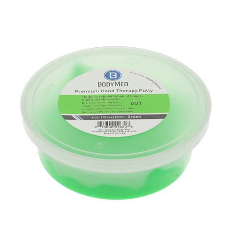 Bodymed Premium Hand Therapy Putty Green 6 Oz Firm Strengthening