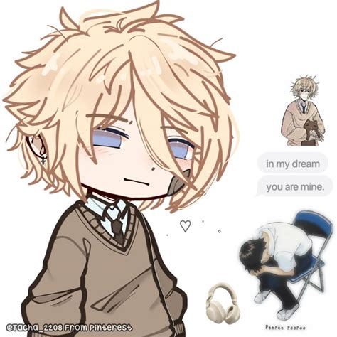 Soft Boy¦ Gacha Club 🫶🏻💗 ૮っ˃‌˂‌c ა Cute Drawings Anime Chibi