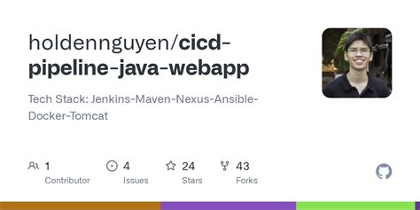 Github Holdennguyencicd Pipeline Java Webapp Tech Stack Jenkins Maven Nexus Ansible Docker