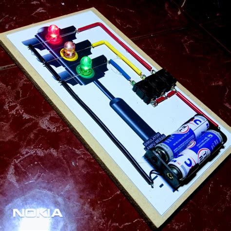 Jual Prakarya Pratikum Sekolah Traffic Light Rangkaian Listrik Lampu Merah Rambu Jalan Lalu