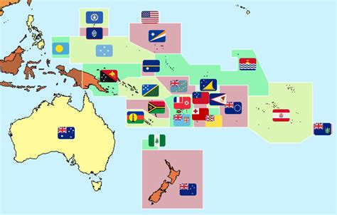 Oceania Flag Map
