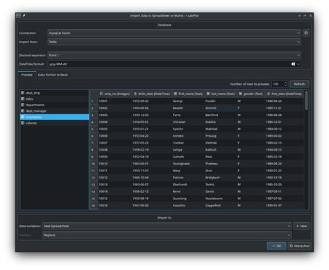 Import From Sql Databases — Labplot Manual 212 Documentation