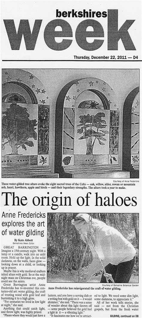 Anne G Fredericks Berkshire Eagle Feature