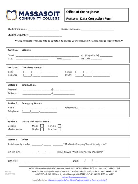 Fillable Online Personal Data Correction Form Fax Email Print Pdffiller
