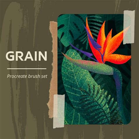 Grain Texture Procreate Brush Set Masterbundles