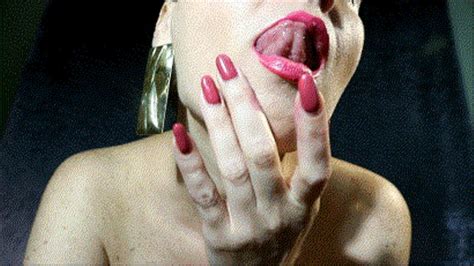 Lipstick Temptation Of Pink Lips Story Of Great And Sexy Brunette Clips Sale