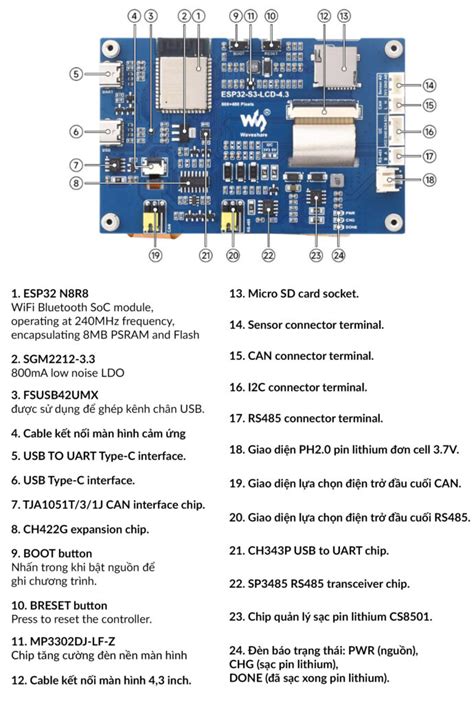 Esp32 S3 Touch Lcd 4 3 Inch Nshop