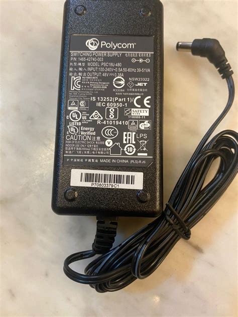 Polycom Switching Power Supply Computers Tech Parts Accessories Cables Adaptors On