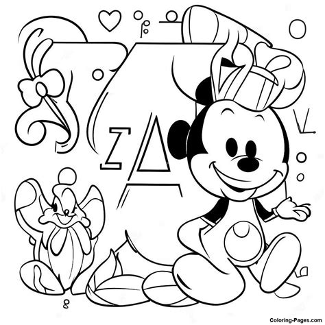 Disney Letter Coloring Pages