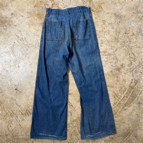 1950s〜 Usnavy Dungaree Denim Trousers Fruit Vintage