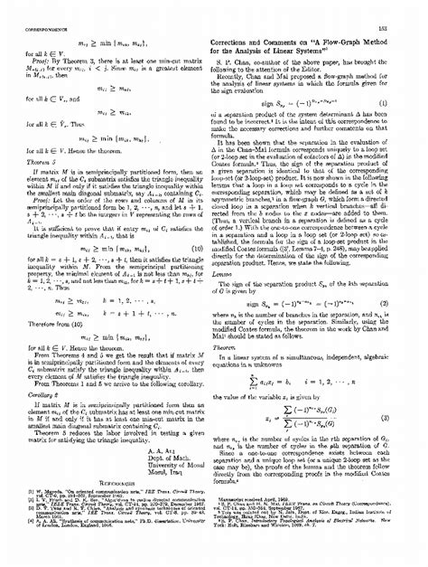 Corrections And Comments On A Flow Graph Method For The Analysis Of