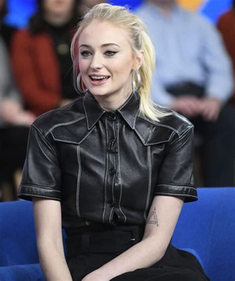 Sophie Turner Leather Shirt USA Leather Factory Sophie Turner Leather Shirt USA Leather Factory