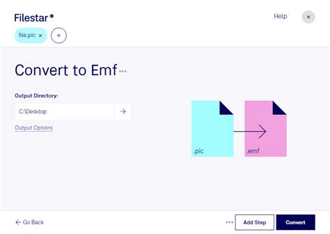 filestar convert pic to emf