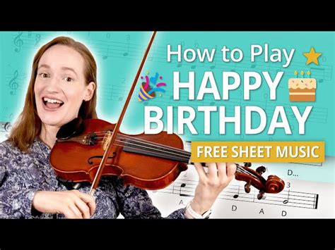 Happy Birthday Violin Notes Happy Birthday Violin Tutorial With Free