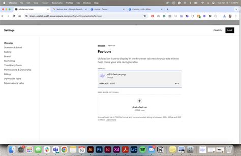 adding a favicon to your squarespace website — letters and lines