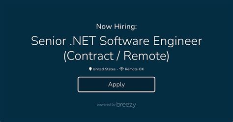 Senior Net Software Engineer Contract Remote At Blenderbox
