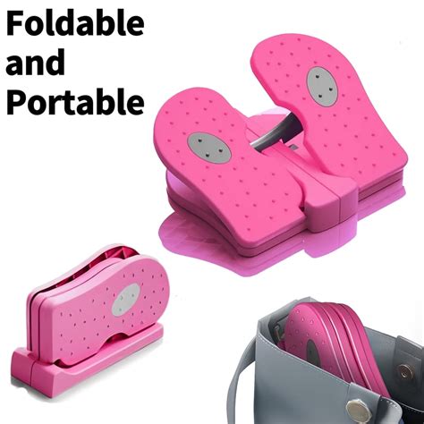 Derclive Mini Foldable Foot Pedal Exerciser Portable Under Desk Stepper