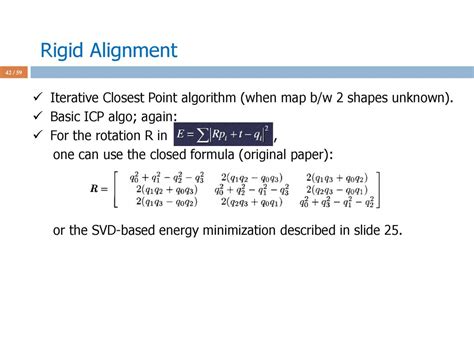 Ceng 789 Digital Geometry Processing 09 Rigid Body Alignment Ppt