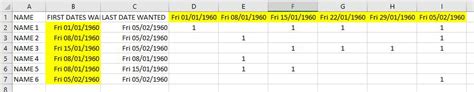 excel finding first non blank and then match to specific date