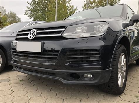 Front Bumper Spoiler R Look For Vw Touareg 7p 2010 2014 In Lips