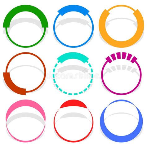 Circle Preloader Buffer Shape Circular Progress Bar Stock Vector