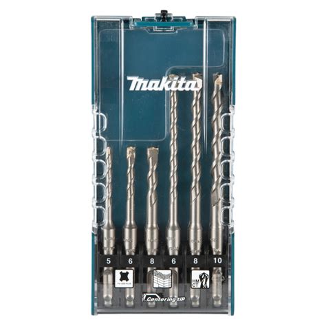 Makita 6 Piece Sds Hammer Drill Bit Set Myers Building And Timber Supplies