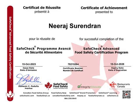 Neeraj Surendran On Linkedin Im Happy To Share That Ive Attained A New Certification Food