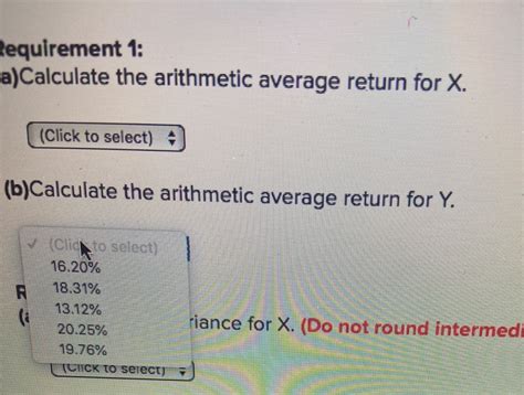 solved using the following returns calculate the arithmetic