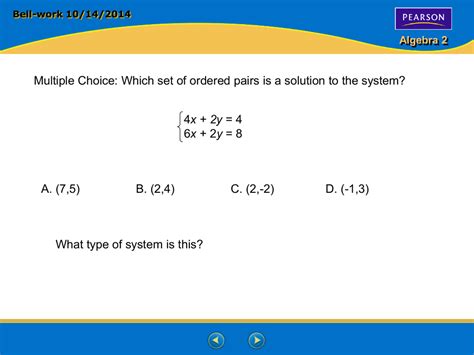 Solving Systems Algebraically