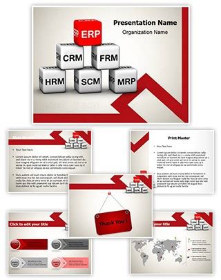 ERP PowerPoint Presentation Template With Editable Charts