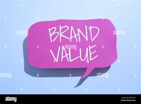Writing Displaying Text Brand Value Concept Meaning Company Generates