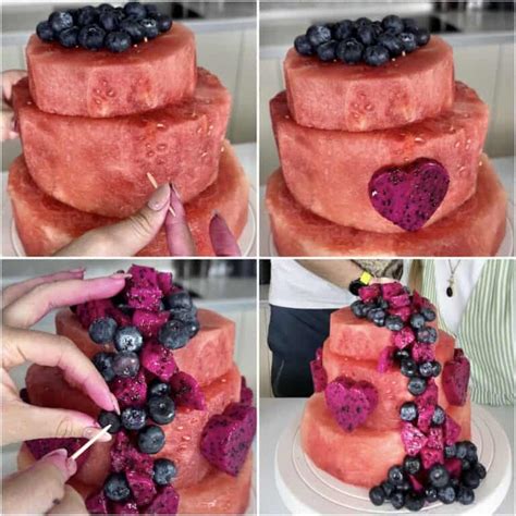 How To Make A Watermelon Cake With Real Watermelon