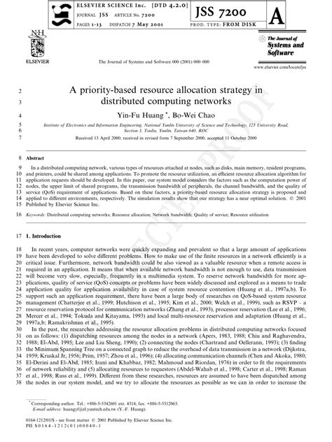 Pdf A Priority Based Resource Allocation Strategy In Distributed