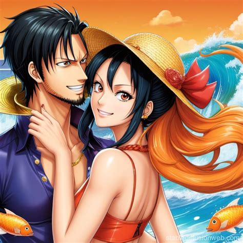 One Piece Nami And Robin Interaction Stable Diffusion Online